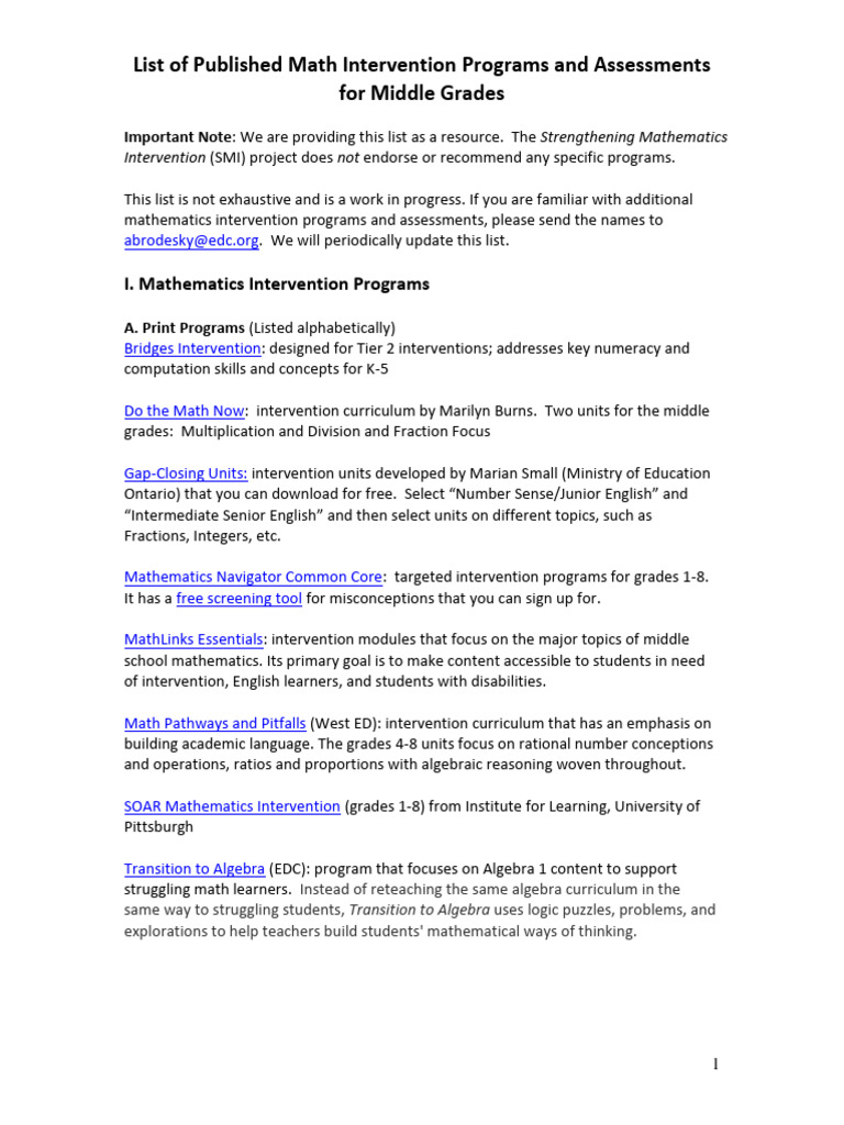 Mathematics Intervention Resources August 2019 | PDF | Mathematics ...