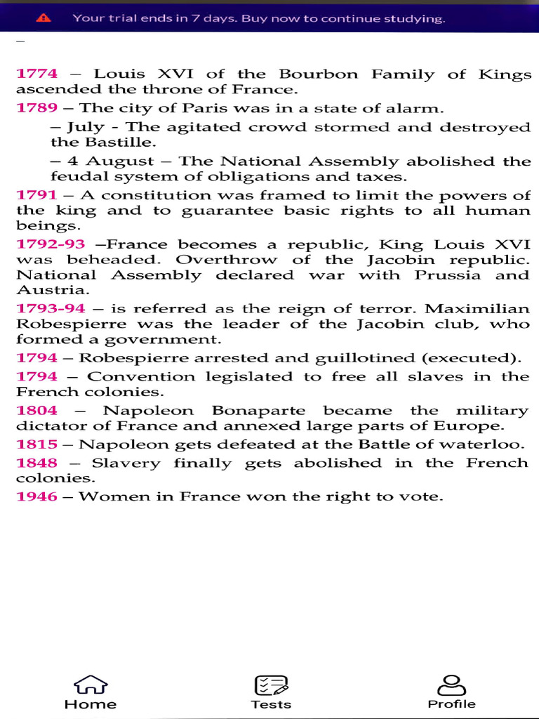 The French Revolution Important Events | PDF