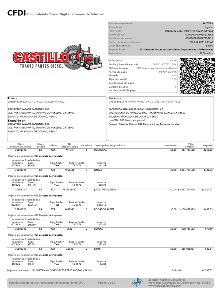 CFDI Impreso Logotipo | PDF | Economias | Dinero