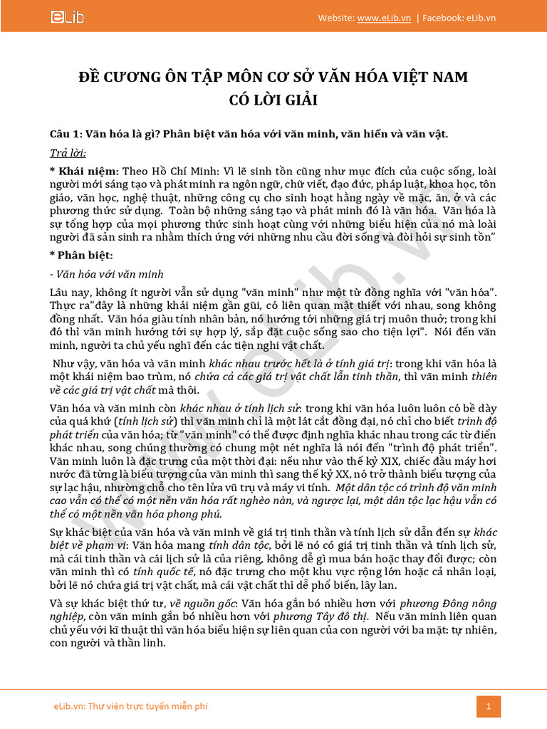 Giao Trinh Co So Van Hoa Tran Quoc Vuong Co So Van Hoa Viet Nam Ctu