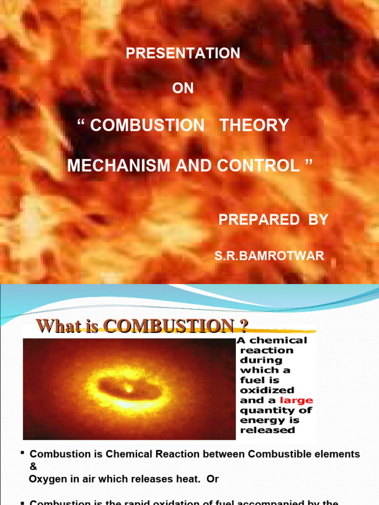 Combustion Theory PPT Original | PDF | Combustion | Atmosphere Of Earth