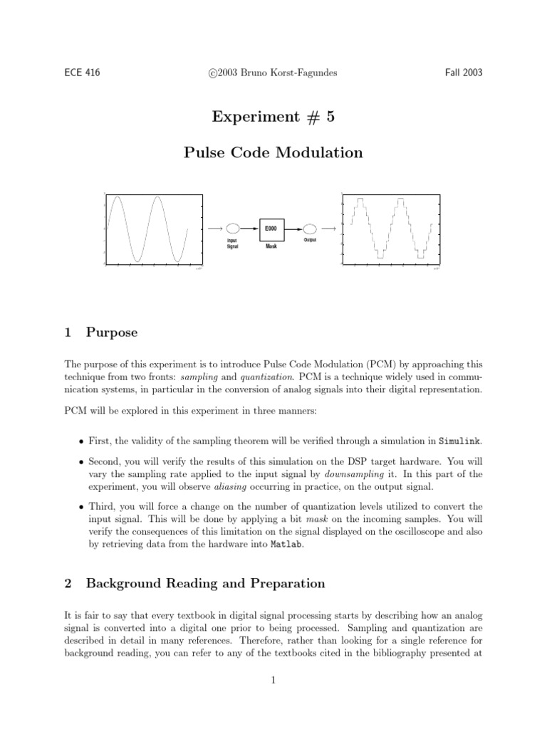 Pcm Outline Download Free Pdf Digital Signal Processing Sampling Signal Processing