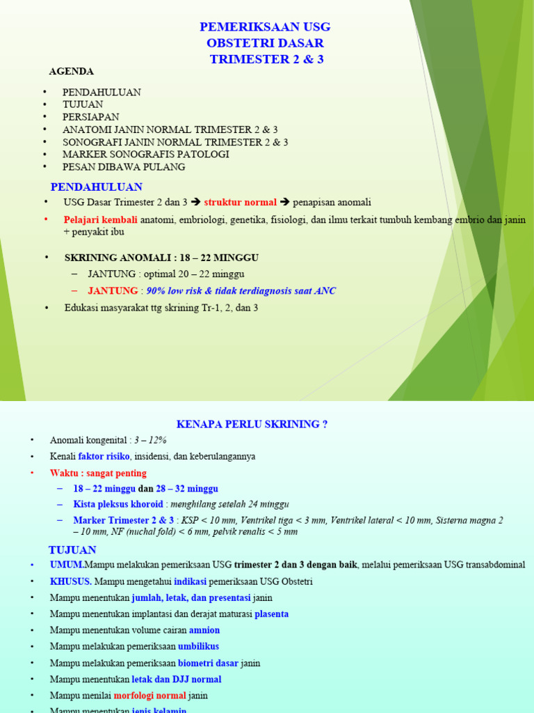 4.e USG Obstetri Dasar Trimester 2 & 3. 2-1 | PDF