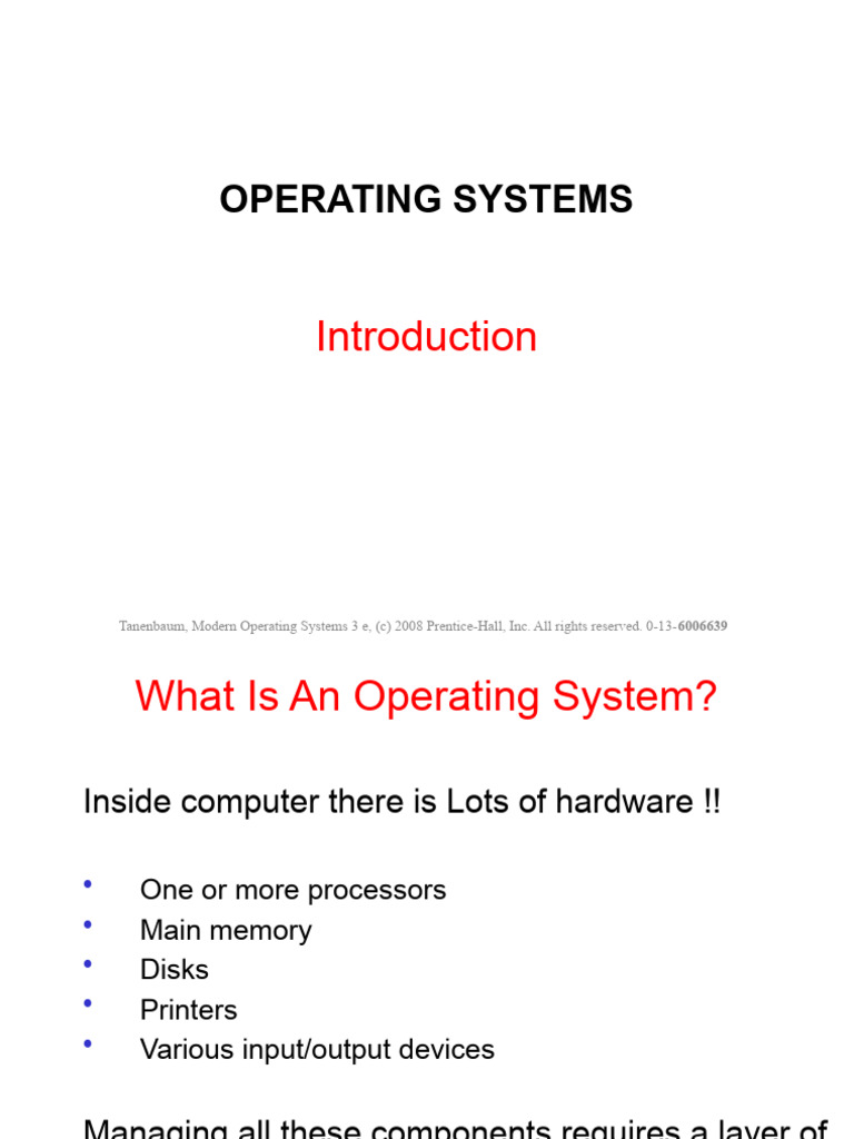 OS Intro-1 | PDF | Operating System | Programming OS Intro-1 | PDF | Operating System | Programming