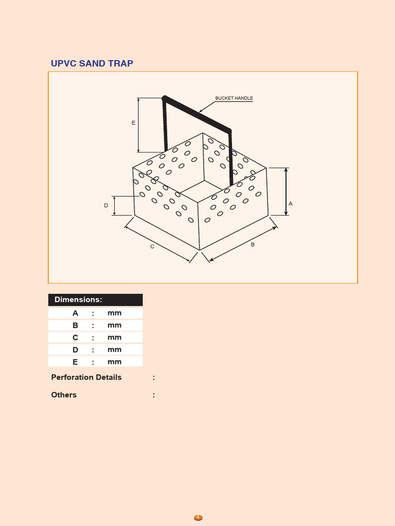 UPVC Sand Trap Specifications | PDF