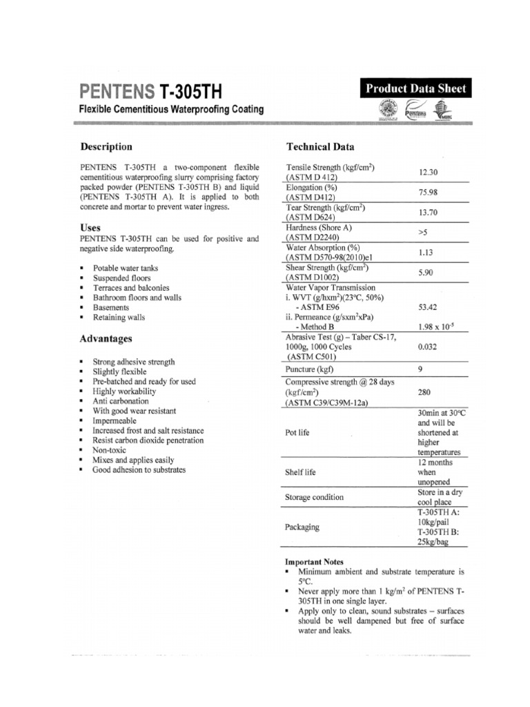 Pentens T 305TH | PDF