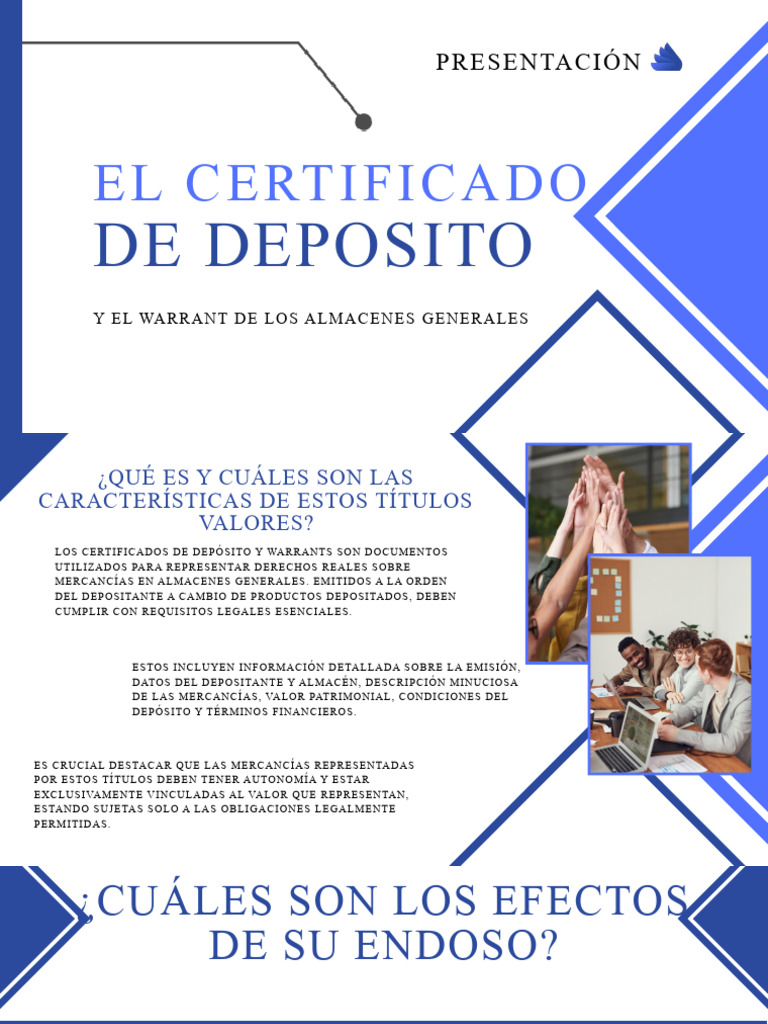 El Certificado de Deposito y El Warrant de Los Almacenes Generales | PDF El Certificado de Deposito y El Warrant de Los Almacenes Generales | PDF