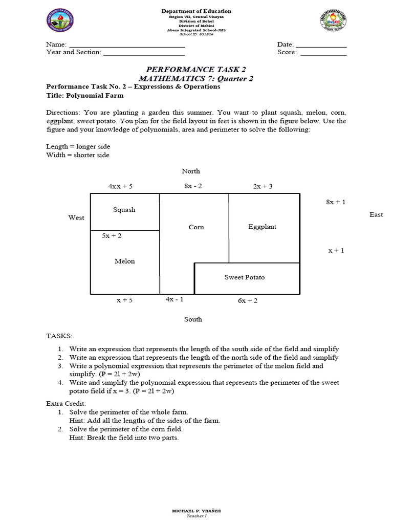 Performance Task 2 | PDF | Mathematics