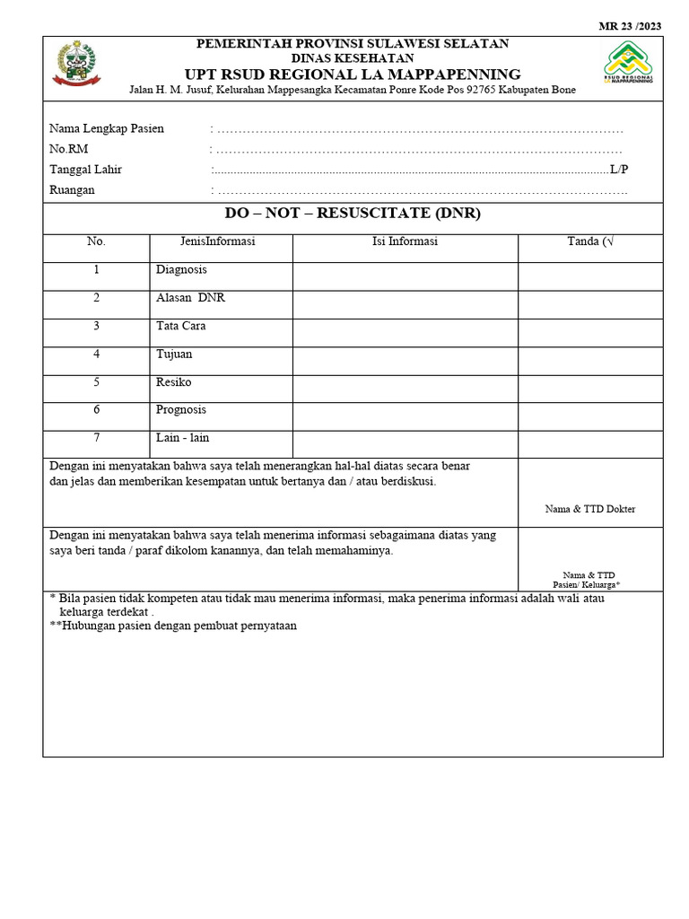 RM 23 Form DNR | PDF