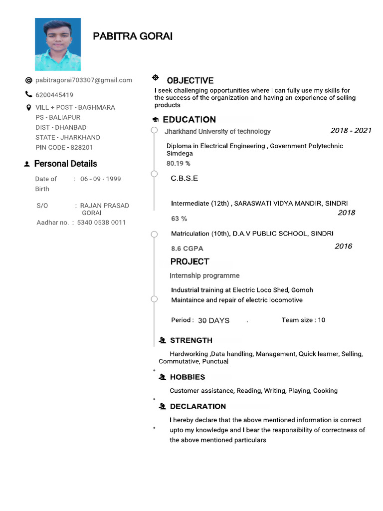 Pabitra Resume | PDF