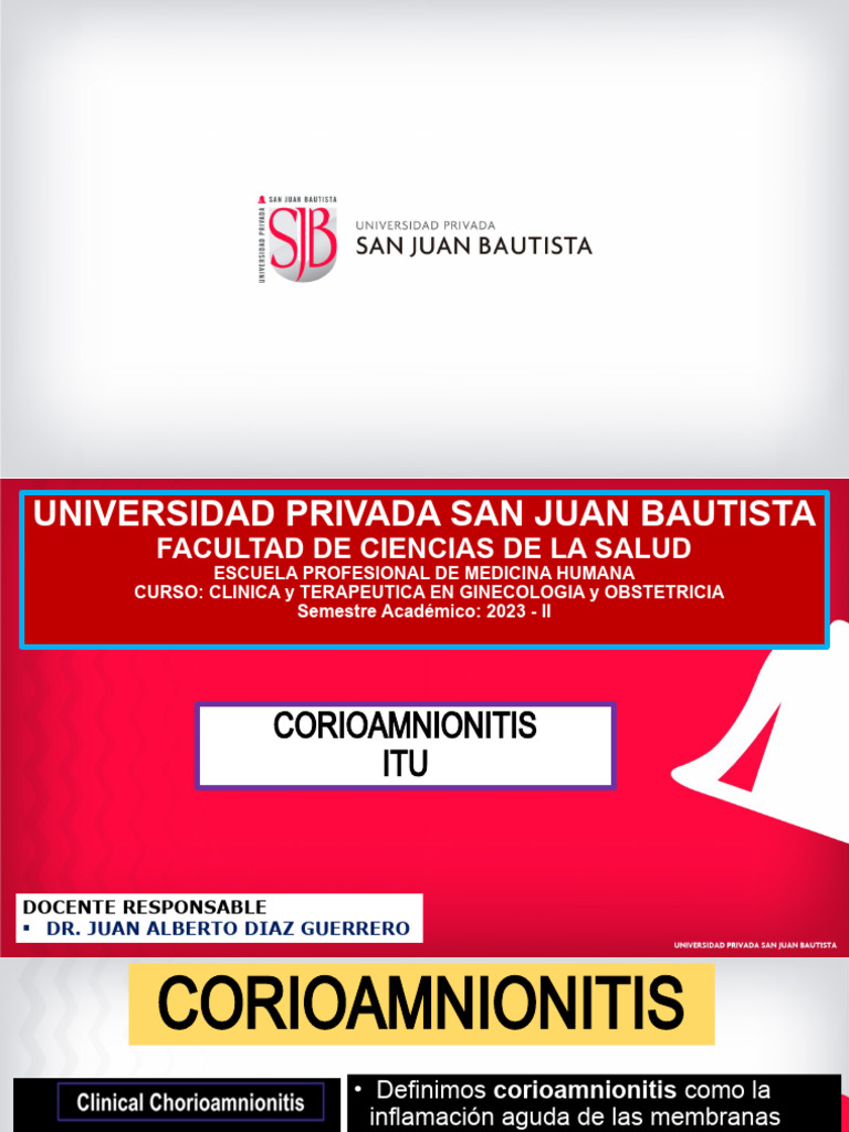 Corioamnionitis: Diagnóstico y Riesgos | PDF | Infección del tracto ...