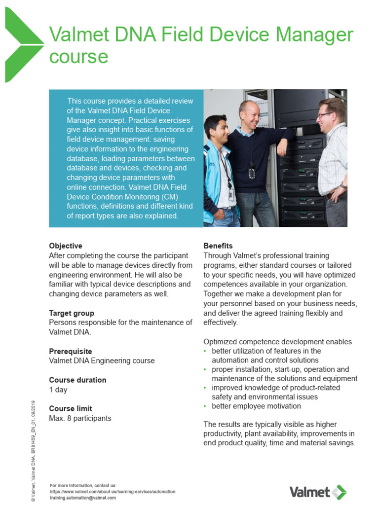 Valmet DNA Field Device Manager Course | PDF | Engineering | Databases