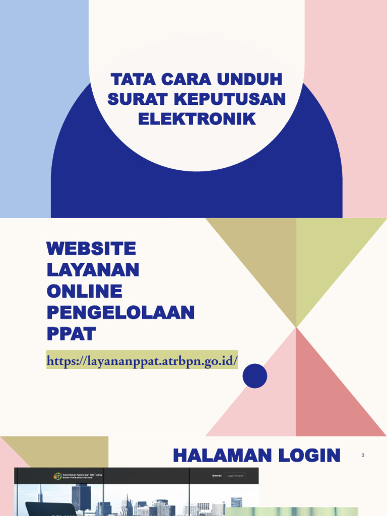 Panduan Unduh SK Elektronik PPAT | PDF | Pengelolaan Keuangan & Uang