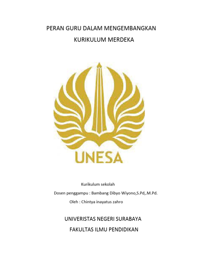 Peran Guru Dalam Pengembangan Kurikulum Merdeka | PDF | Karier & Perkembangan