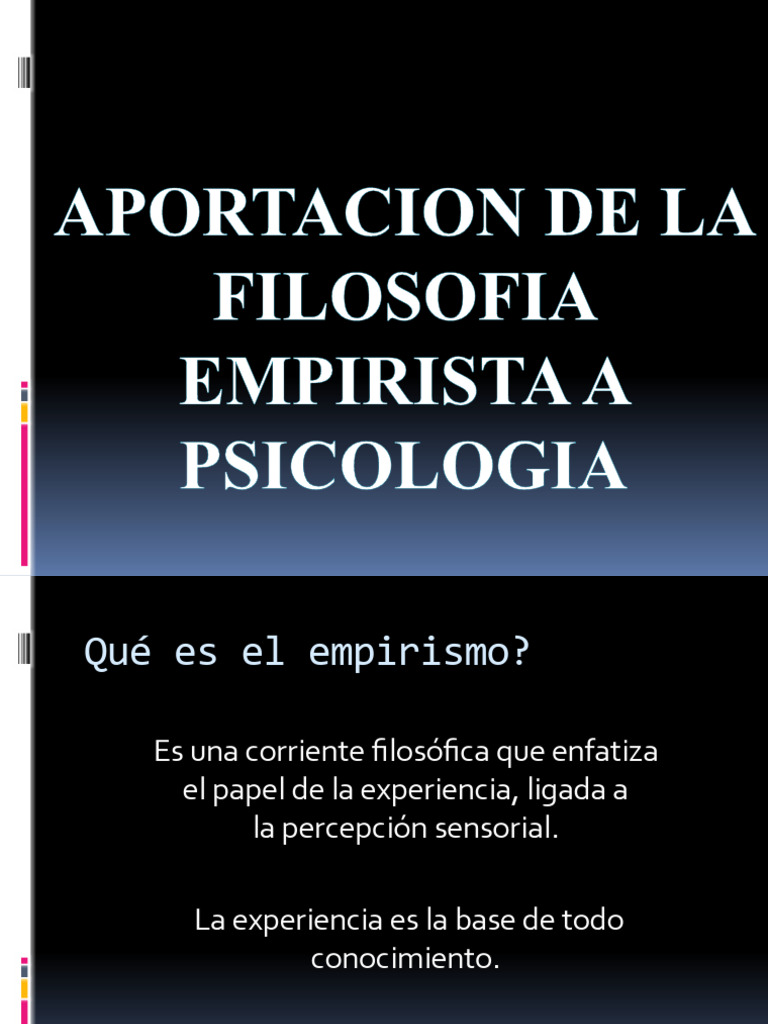 Presentacion Empirismo-Racionalismo | PDF | Immanuel Kant | Empirismo