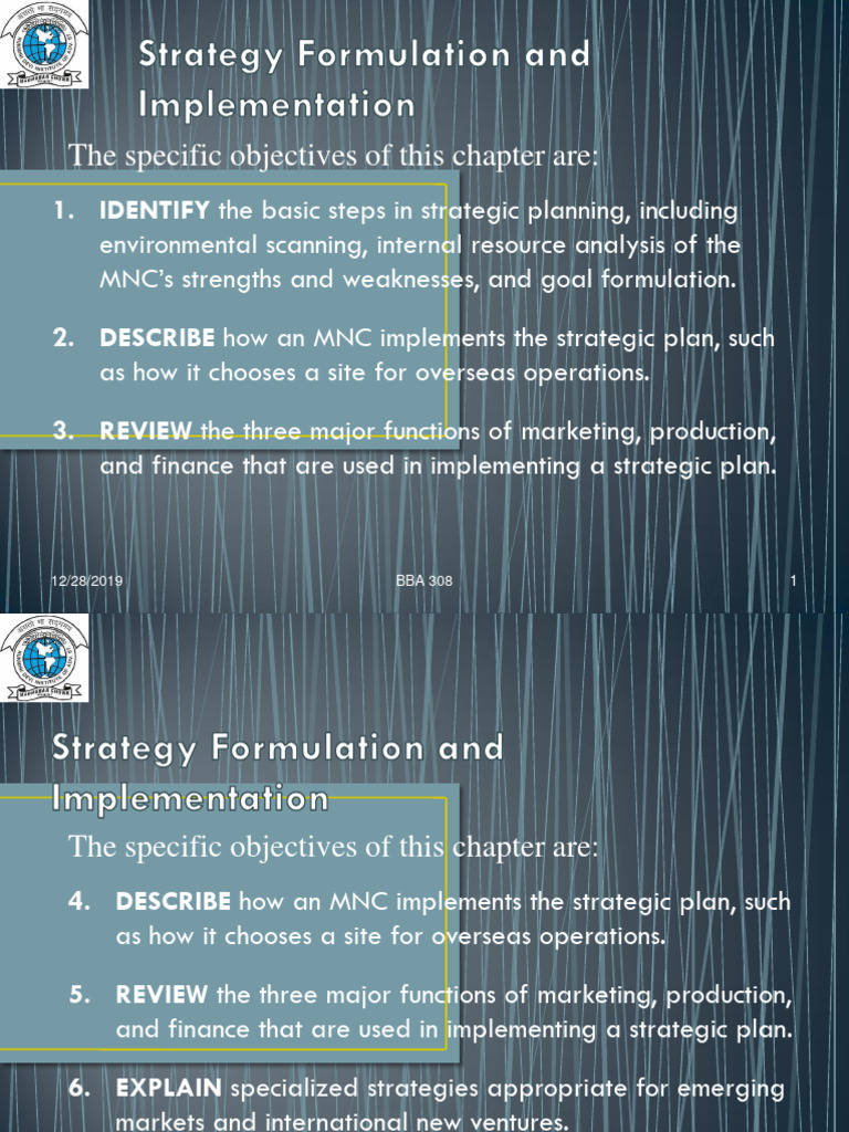 Approaches To Strategy Formation | PDF | Strategic Management ...