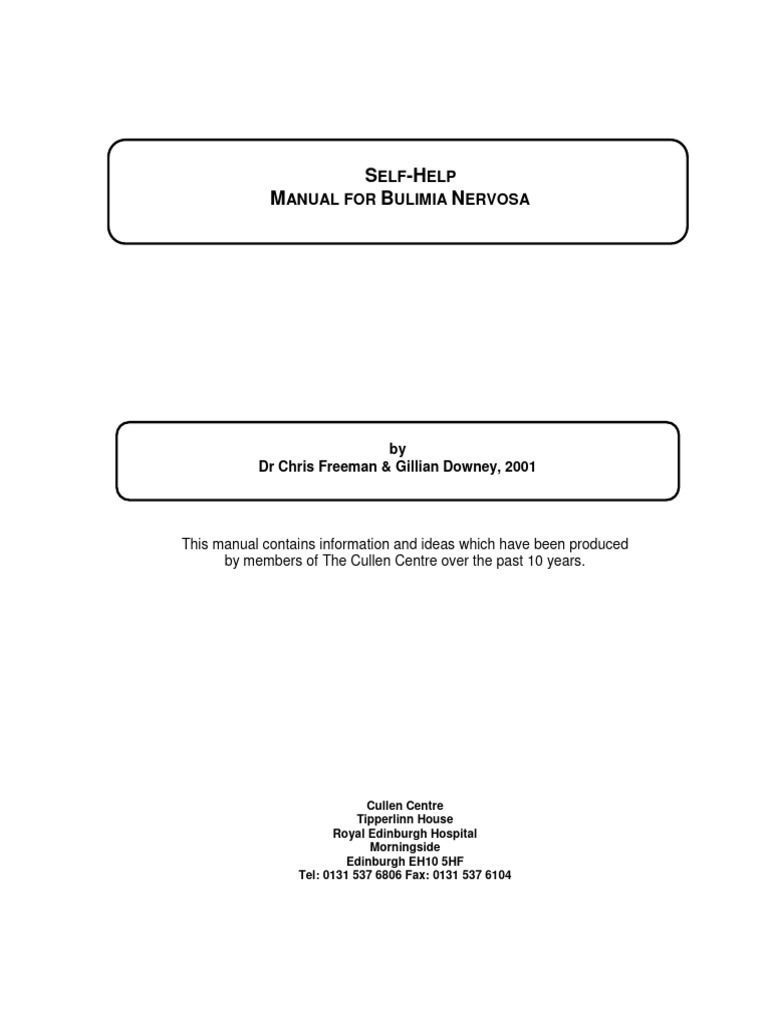 Bulimia Self Help Manual | PDF | Bulimia Nervosa | Dieting