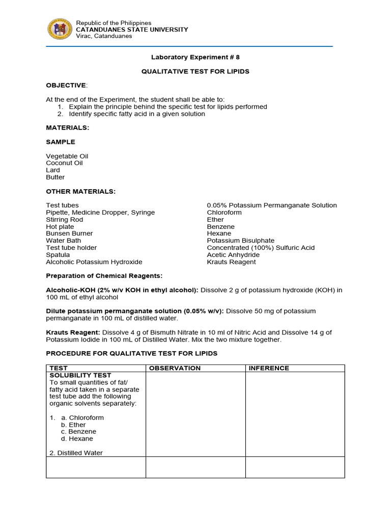 Laboratory Activity 8 Wet Lab 025132 1 | PDF | Solubility | Mass ...