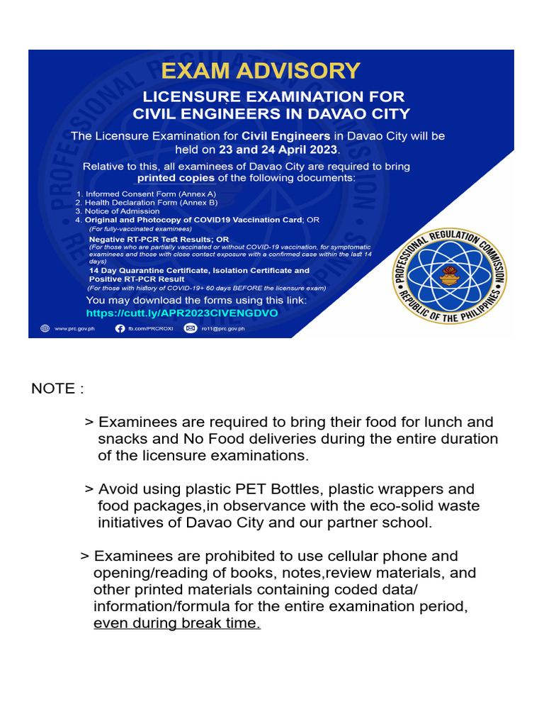 RA-030118 - CIVIL ENGINEER - Davao - 4-2023-FINAL WITH FRONT PAGE | PDF ...