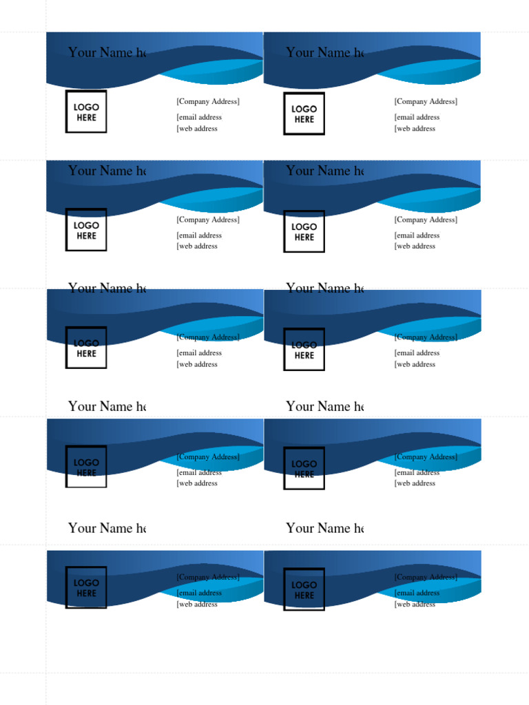 Big Wave Business Cards | PDF