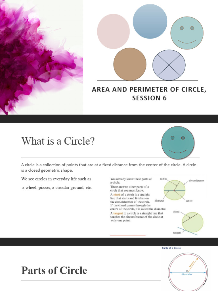 Area and Perimeter of Circle | PDF | Circle | Area