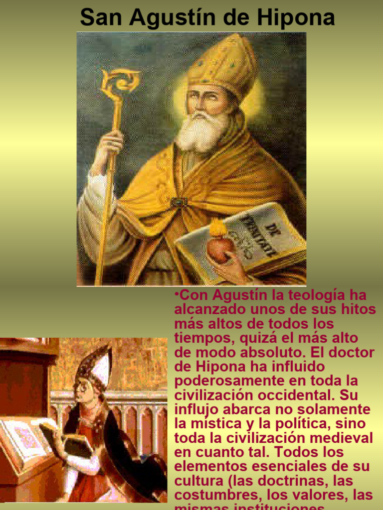 Influencia de San Agustín en Occidente | PDF | Agustín De Hipopótamo ...