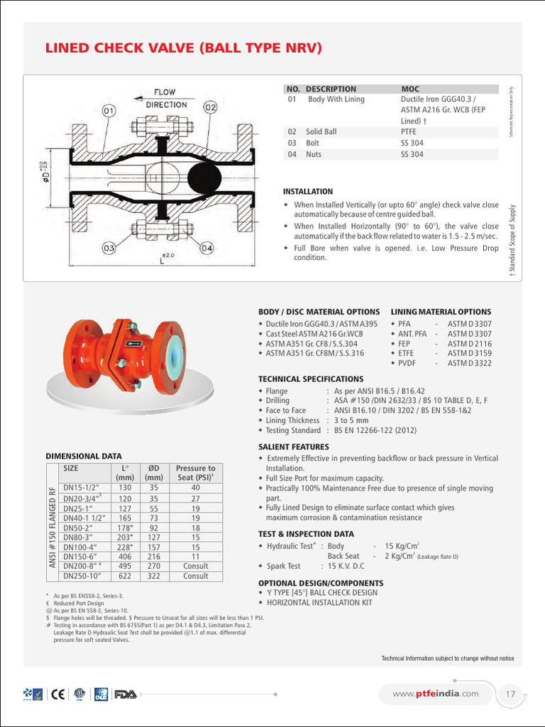 Ball Check Valve | Download Free PDF | Valve | Gas Technologies
