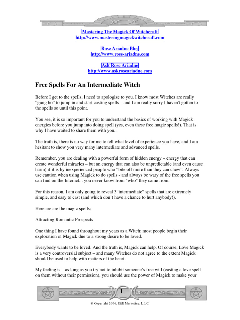 Free Magic Spells | PDF | Witchcraft