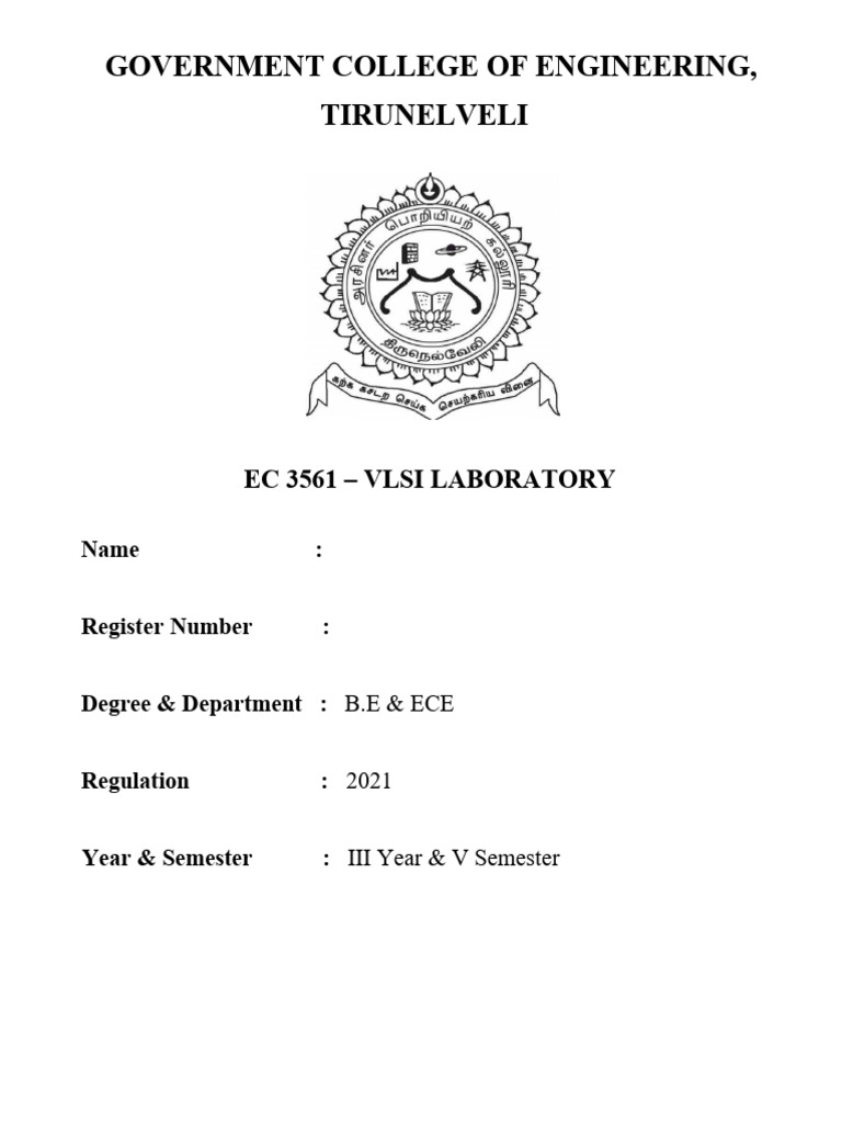 Vlsi Manual Pdf Hardware Description Language Field Programmable Gate Array