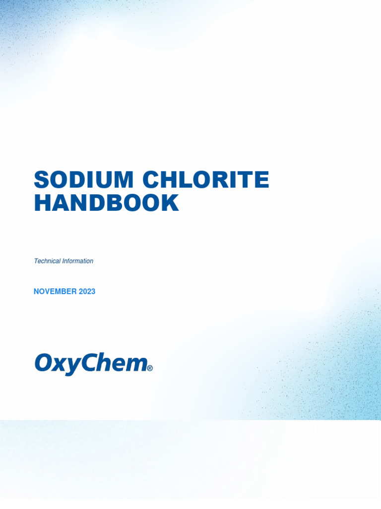 Sodium Chlorite Handbook | PDF | Clean Water Act | Waste