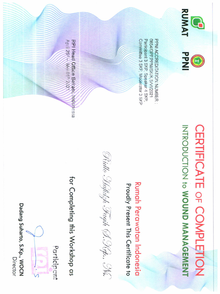 Ridlo - Sertifikat | PDF