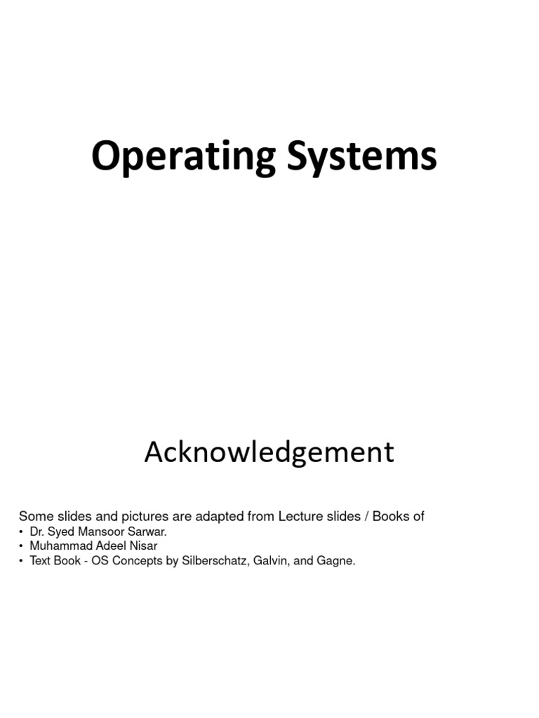 OS Lecture 09 - 10 | PDF | Process (Computing) | Operating System