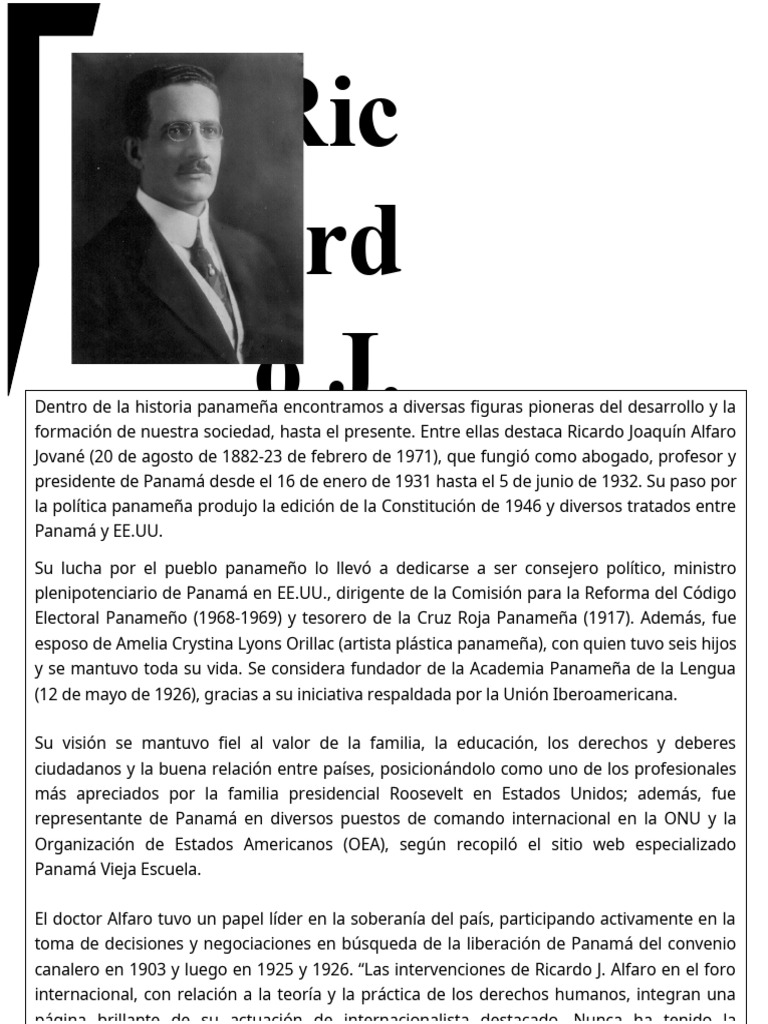 Ricardo Alfaro | PDF | Panamá