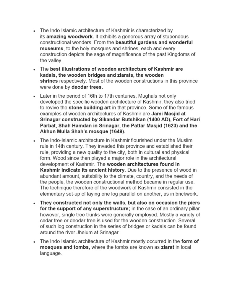 Provincial Architecture of Kashmir | PDF | Architectural Elements ...