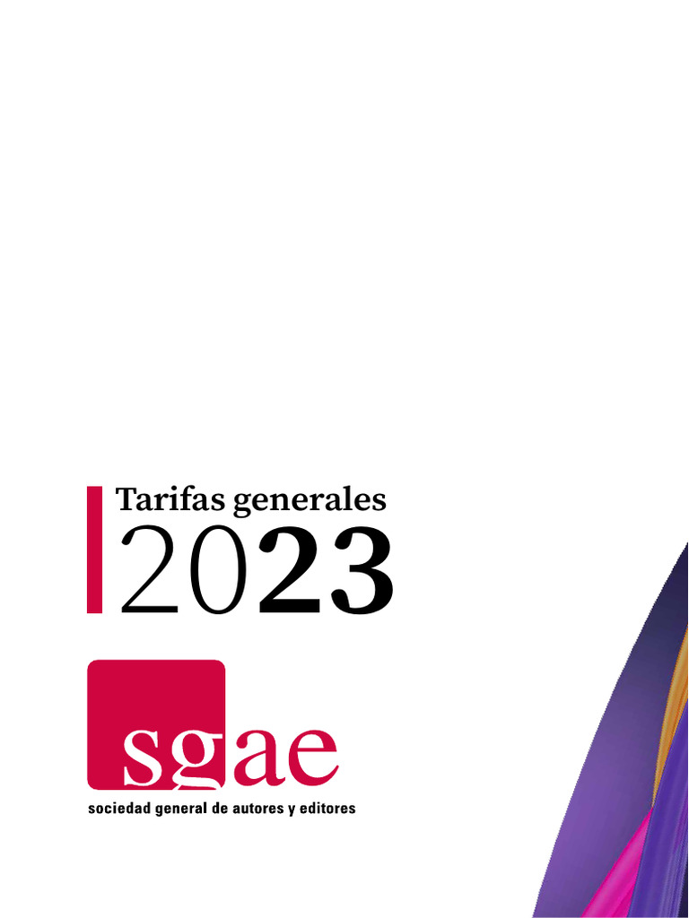 Tarifas y Licencias SGAE 2023 | PDF | Finanzas y dinero