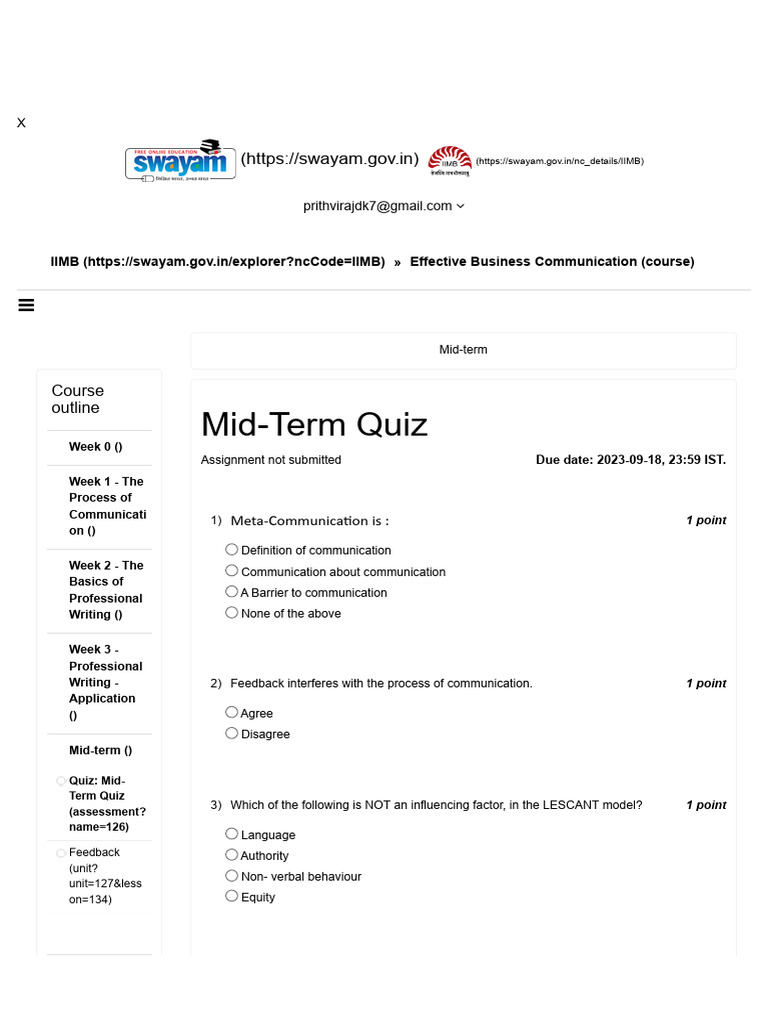 LESCANT Model Influencing Factors Quiz | PDF | Communication | Human ...