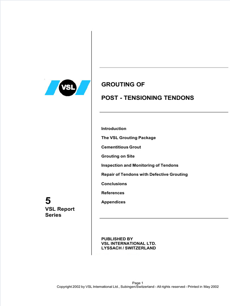 VSL Manual | PDF | Prestressed Concrete | Concrete