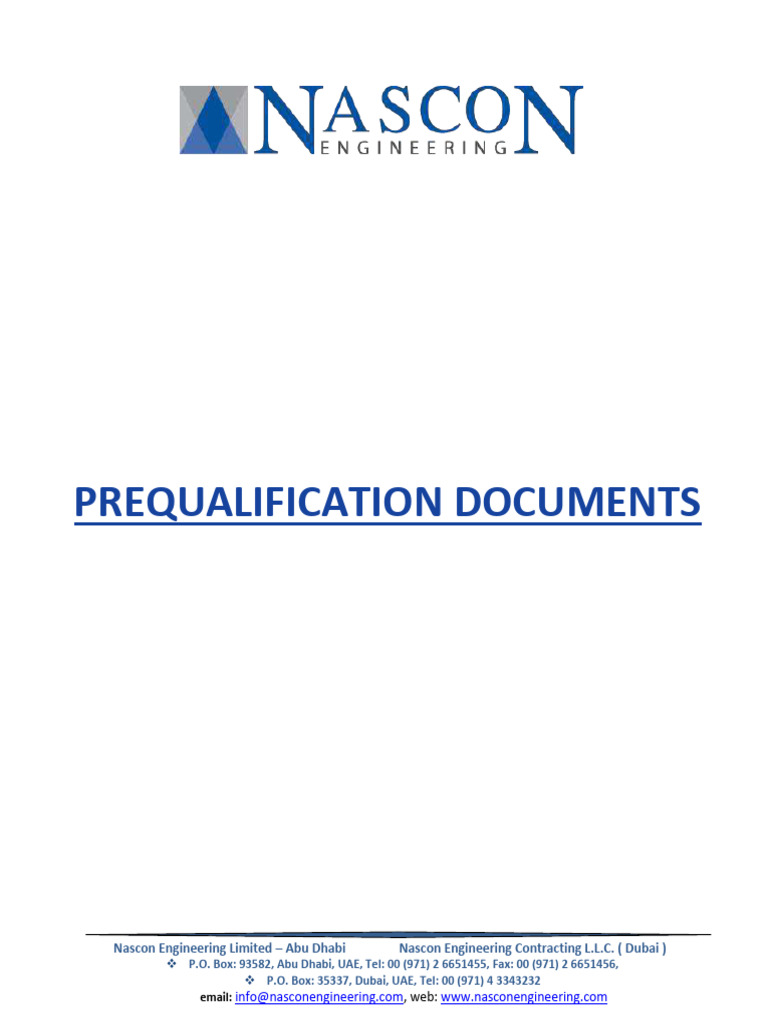 Nascon Profile | PDF | United Arab Emirates | Dubai