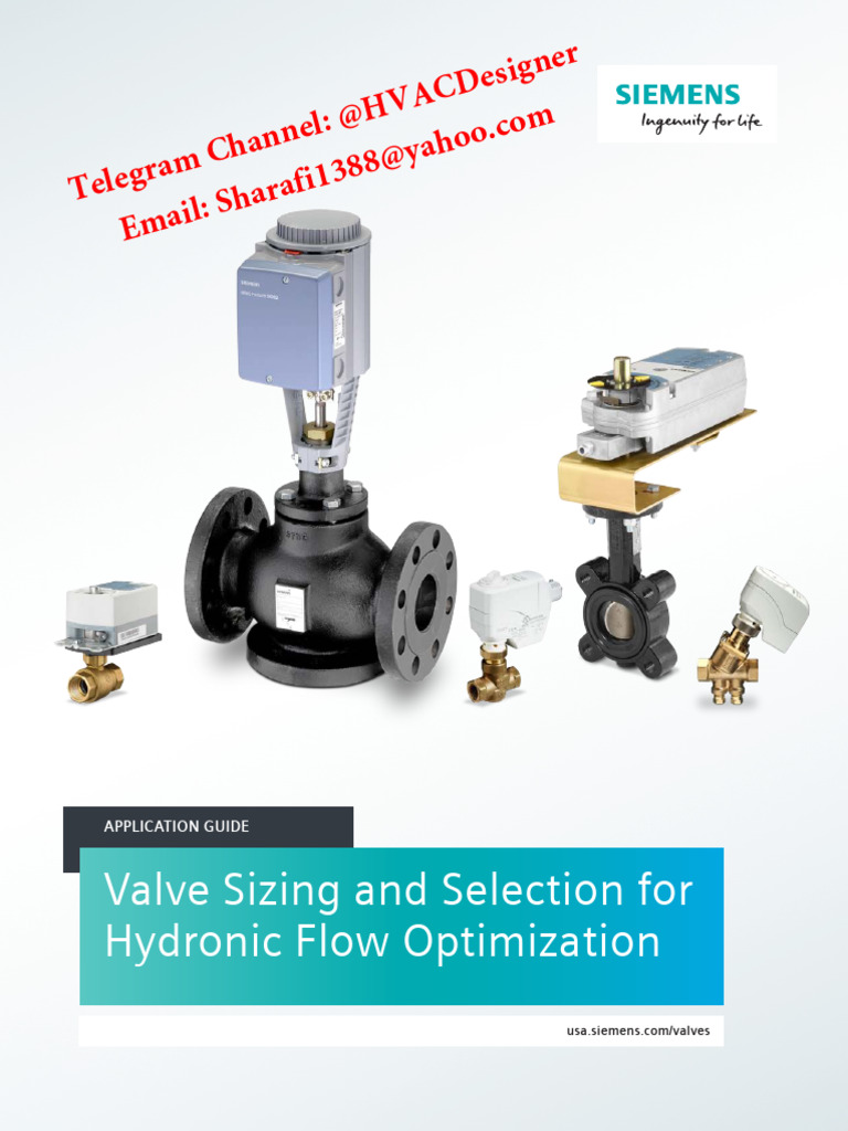 Siemens Valve Sizing and Selection Hydronic Flow Optimization | PDF | Valve | Chemical Engineering