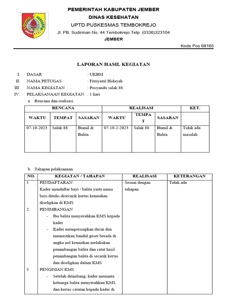 LH, Monev, RTL & TL Keg | PDF