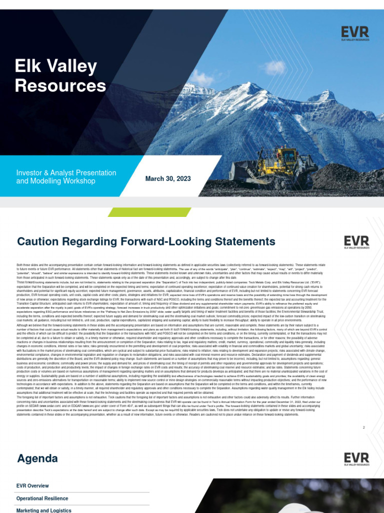 EVR Investor Presentation Overview | PDF | Dividend | Stocks