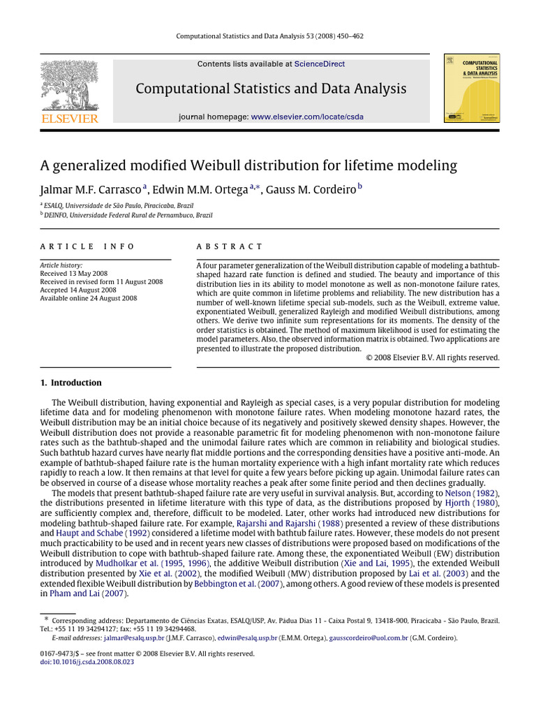 A Generalized Modified Weibull Distribut | PDF | Mathematics | Analysis