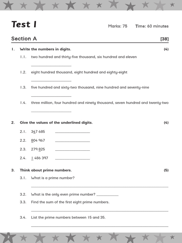 Gr6 Practice Tests Mathematics Download Free Pdf Prime Number