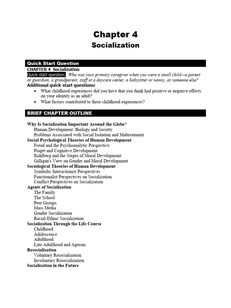 Topic 3 Socialization and Social Interaction | PDF | Socialization | Self Concept
