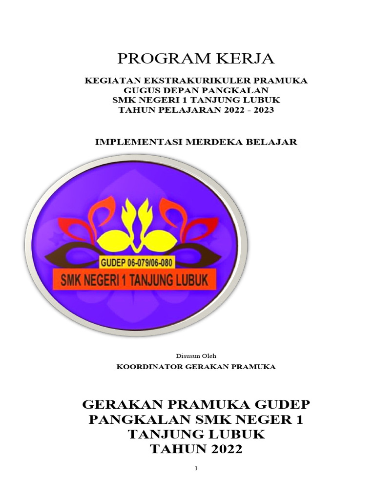 Program Kerja Pramuka | PDF