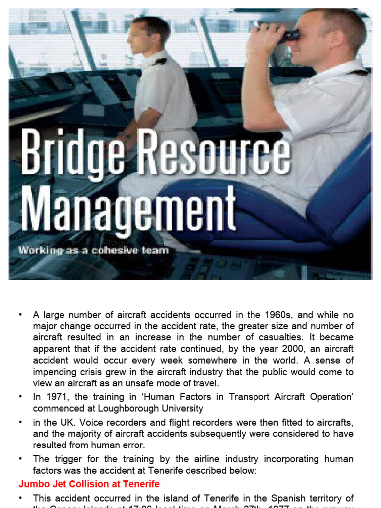 Bridge Resource Management Evolution | PDF | Safety | Aviation ...