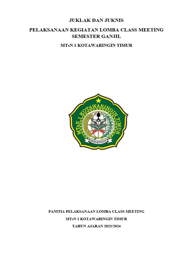 Juklak Juknis Class Meeting Semester Ganjil 2023 2024 | PDF