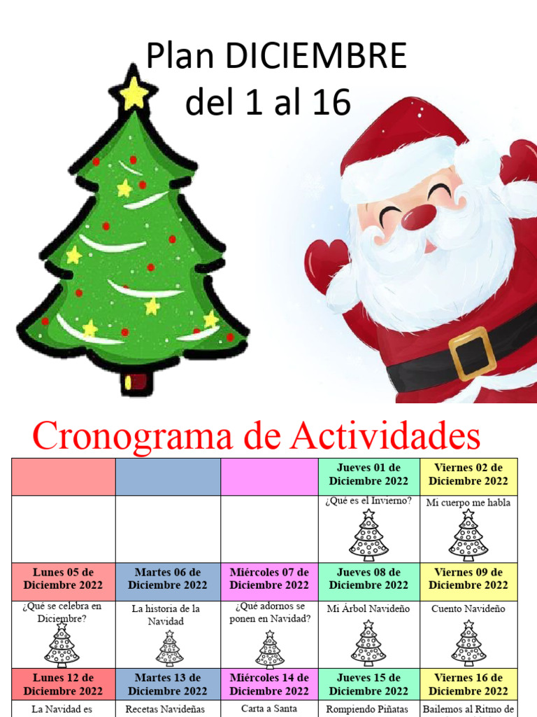 Plan Llego La Navidad | PDF | Navidad | Aprendizaje