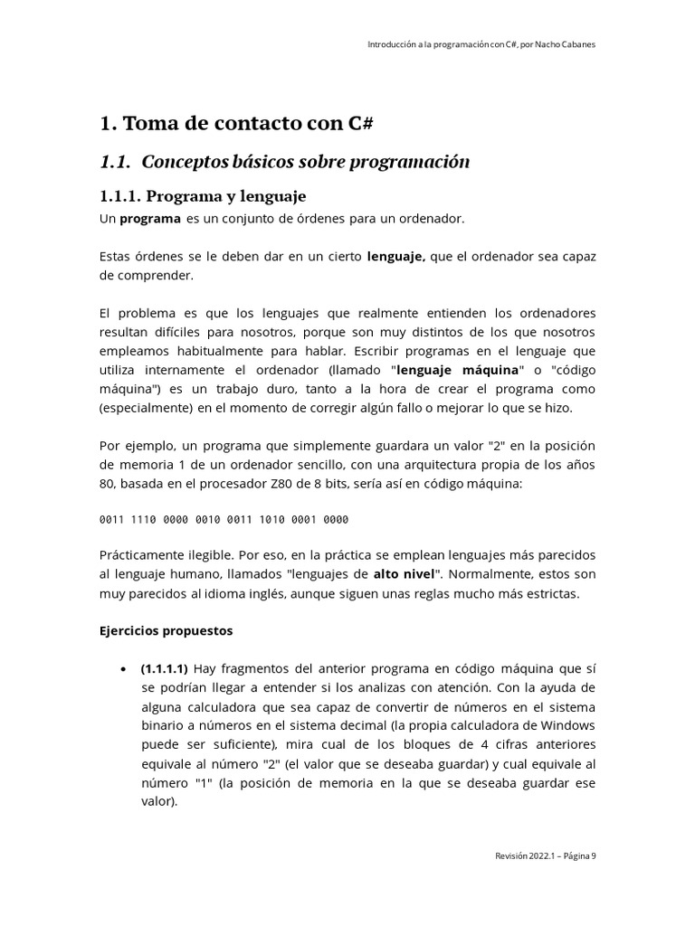 Tema01 Programacion2022 | PDF | Distribución de Linux | Lenguaje de programación
