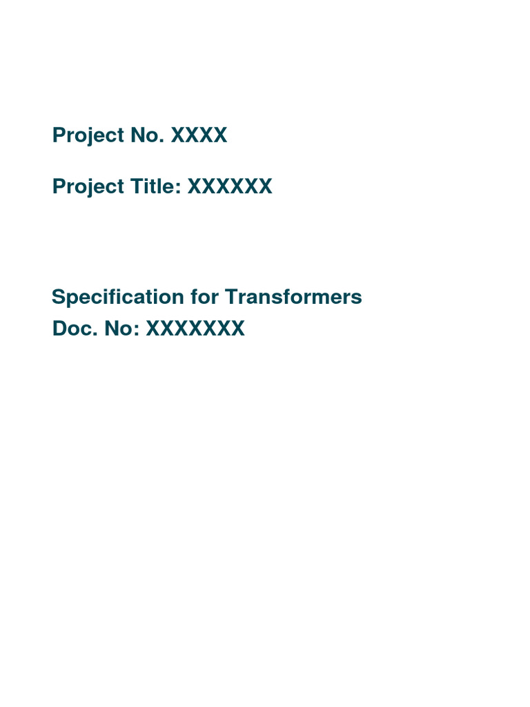Transformer Specification Overview | PDF | Transformer | Electrical Wiring